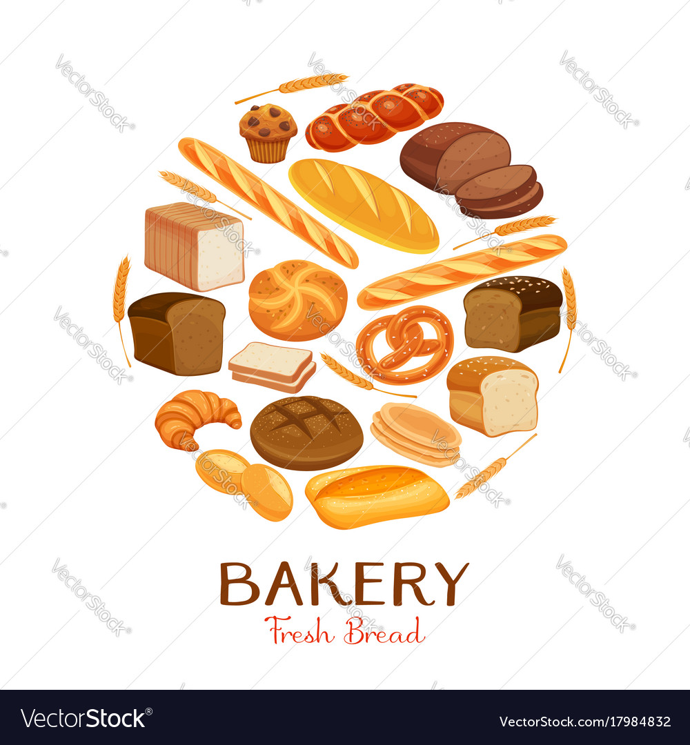 Set bread icons Royalty Free Vector Image - VectorStock