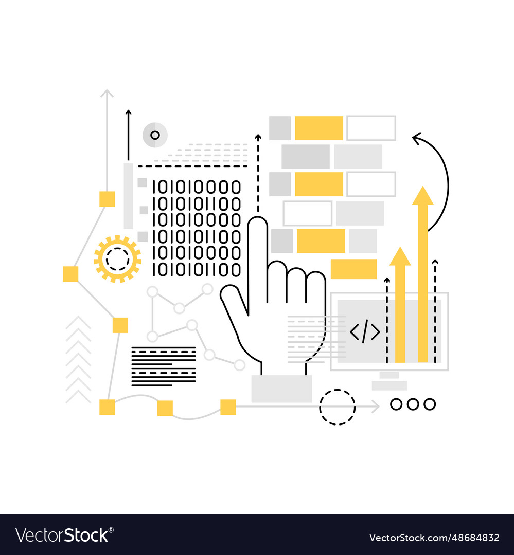 Software coding technology Royalty Free Vector Image
