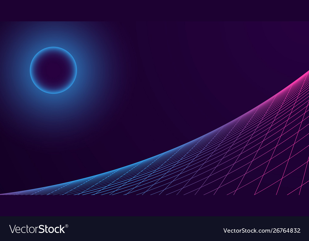 Synthwave Hintergrund 80er Jahre Retro Stil dunkel