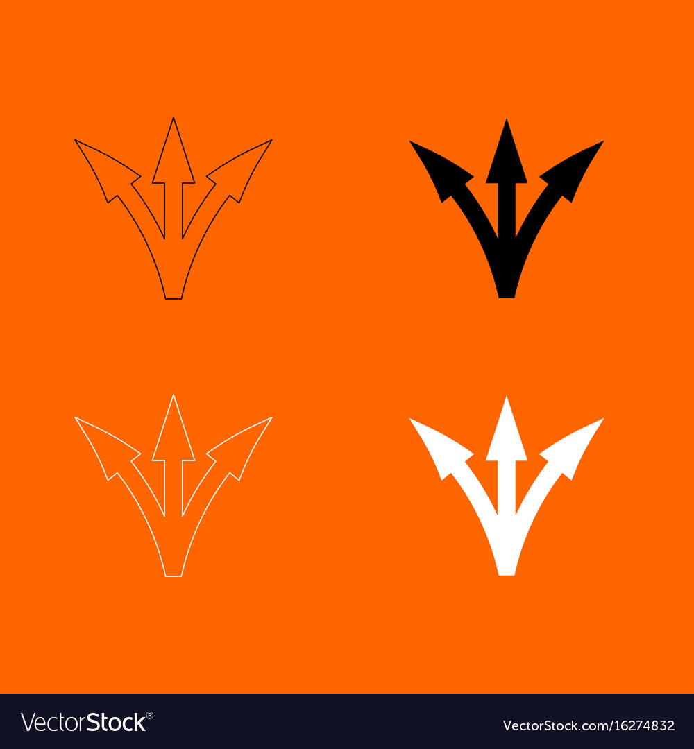 Three way direction arrow icon Royalty Free Vector Image Three way direction arrow icon Royalty Free Vector Image