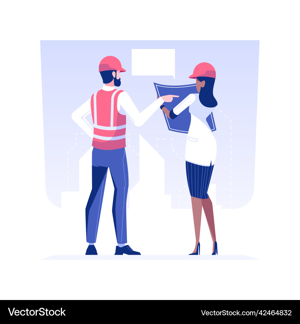 Visiting construction site isolated concept Vector Image