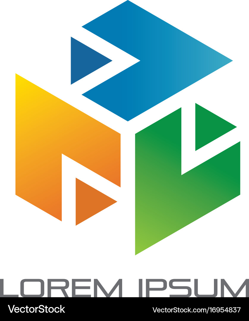 Abstract business finance logo Royalty Free Vector Image