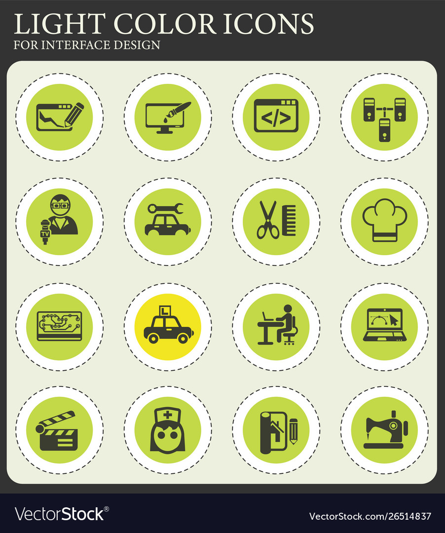 Courses icon set Royalty Free Vector Image - VectorStock