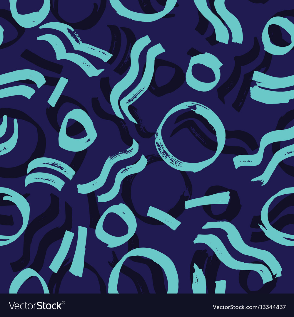 Creative seamless pattern with circular Royalty Free Vector