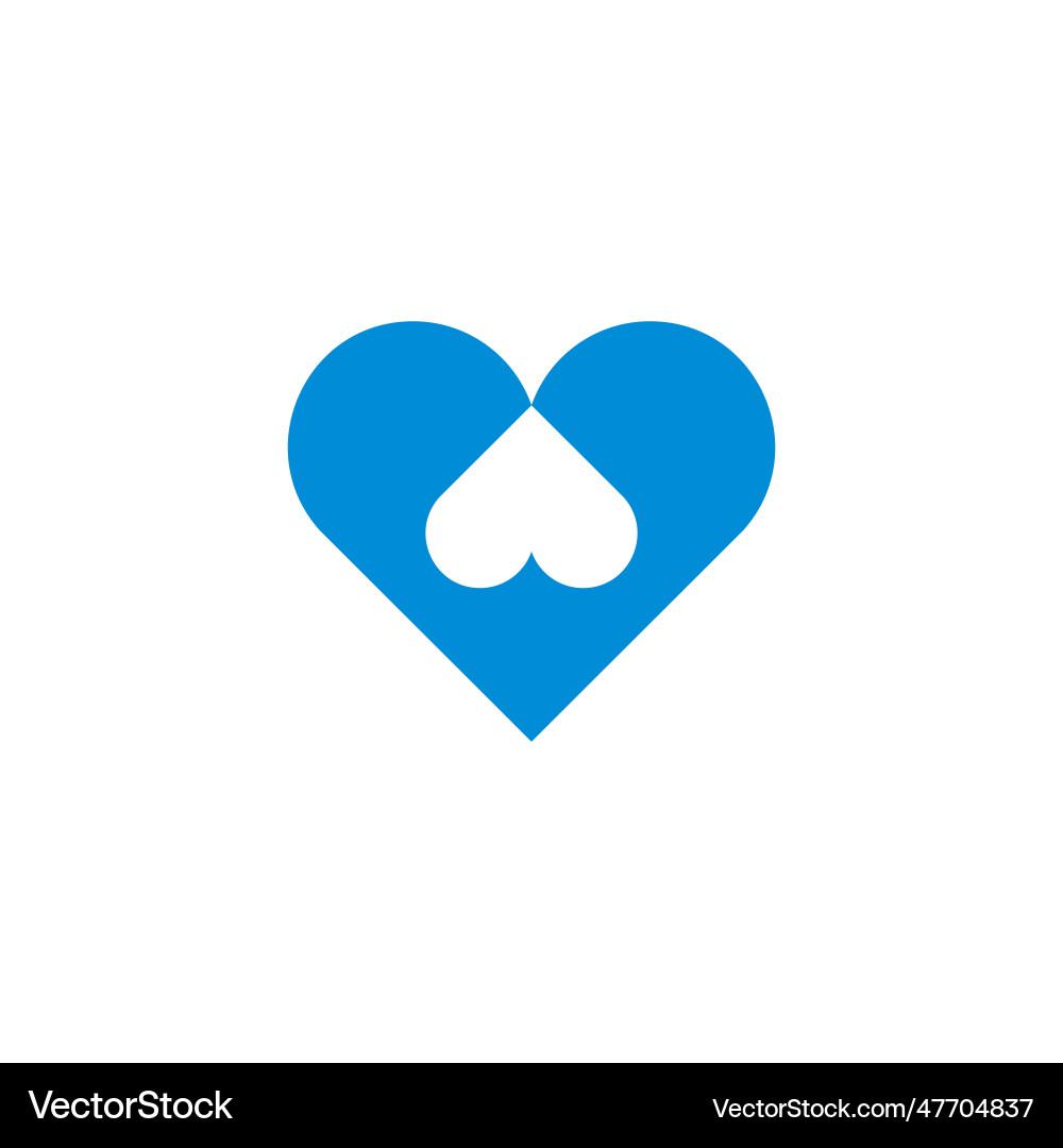 Love blue water symbol logo Royalty Free Vector Image