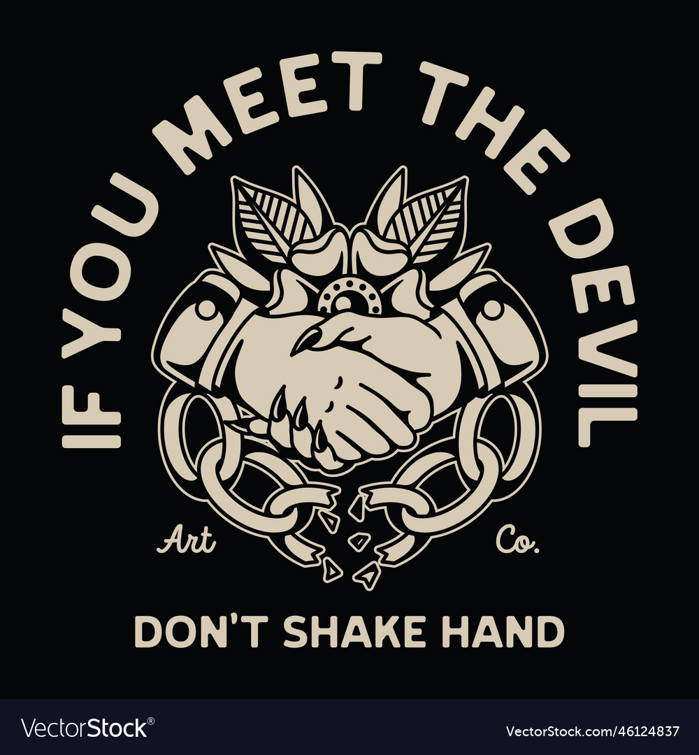 Meet the devil Royalty Free Vector Image - VectorStock