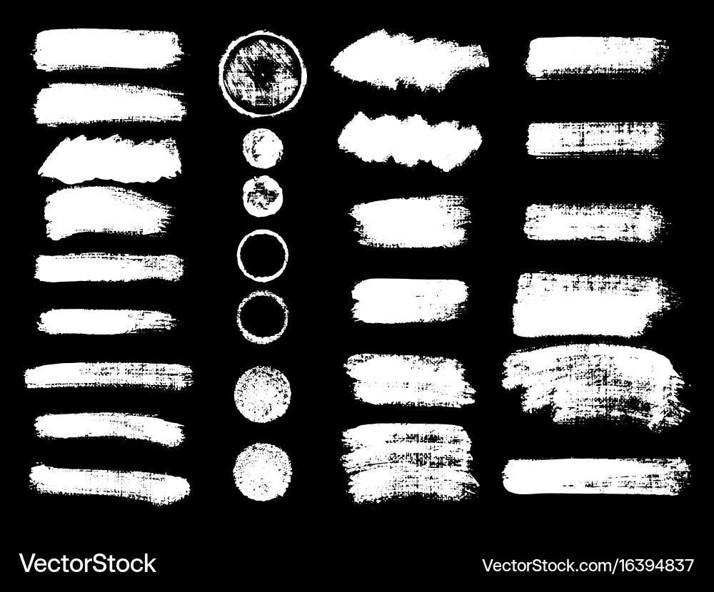 Painted grunge stripes set Royalty Free Vector Image