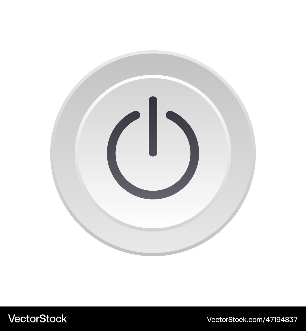 Power button front device panel icon Royalty Free Vector