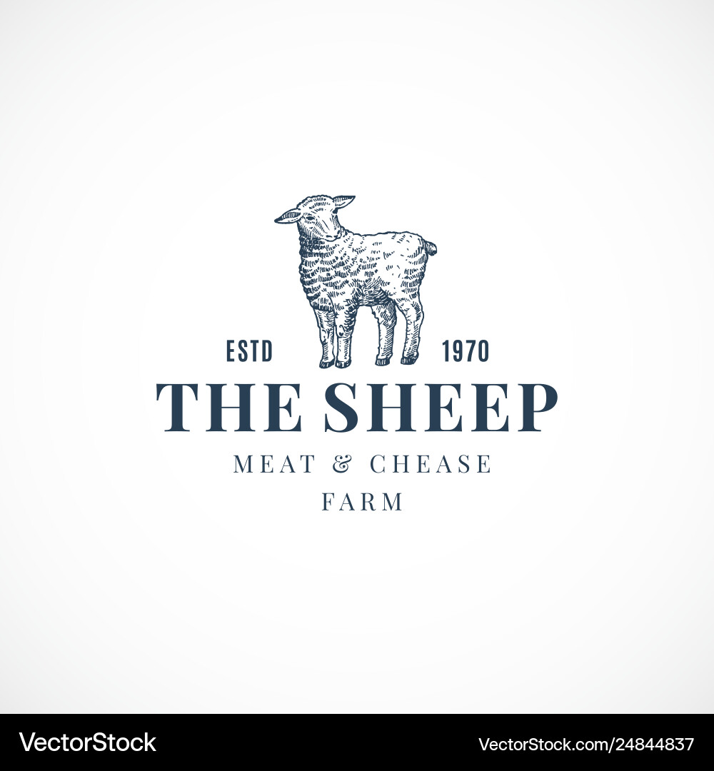 Sheep abstract sign symbol or logo Royalty Free Vector Image