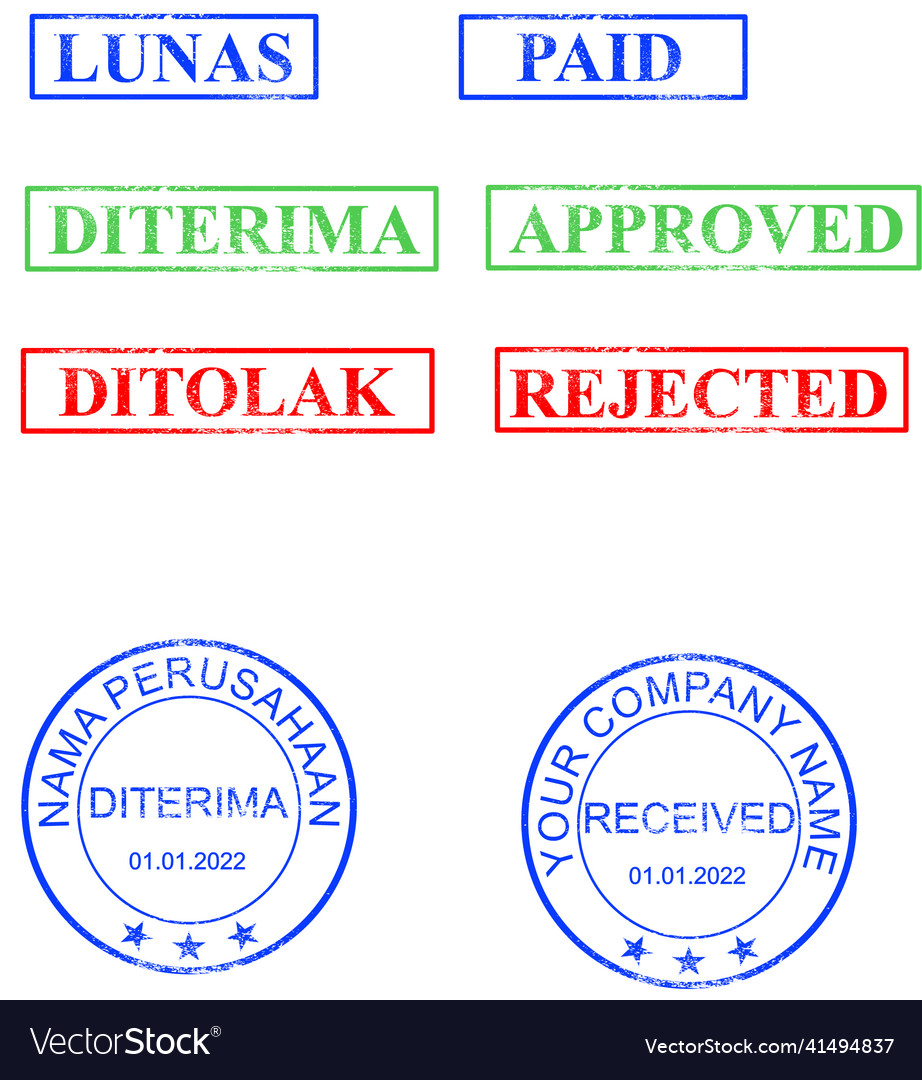 Stempel - stamp example Royalty Free Vector Image
