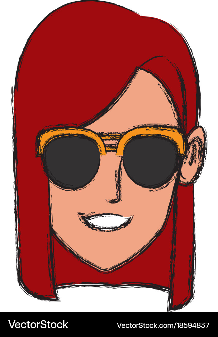 Woman face cartoon Royalty Free Vector Image - VectorStock