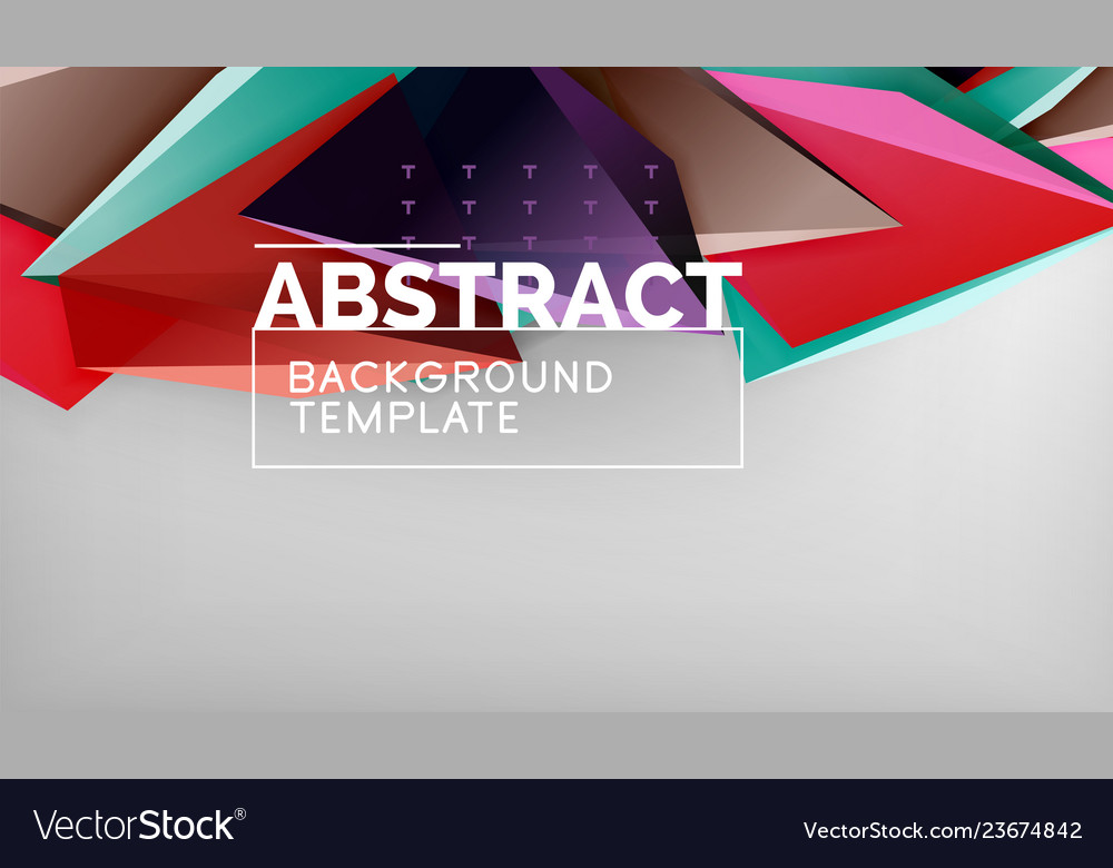 3d geometric triangular shapes abstract background
