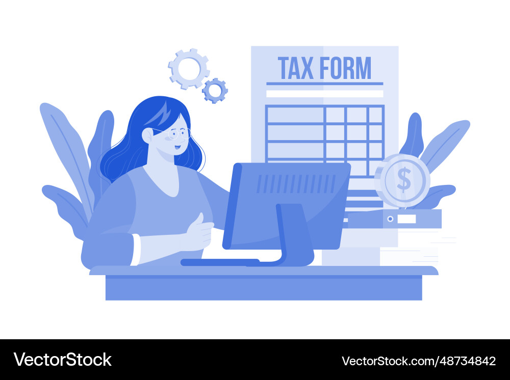 Accountants maintain financial records Royalty Free Vector