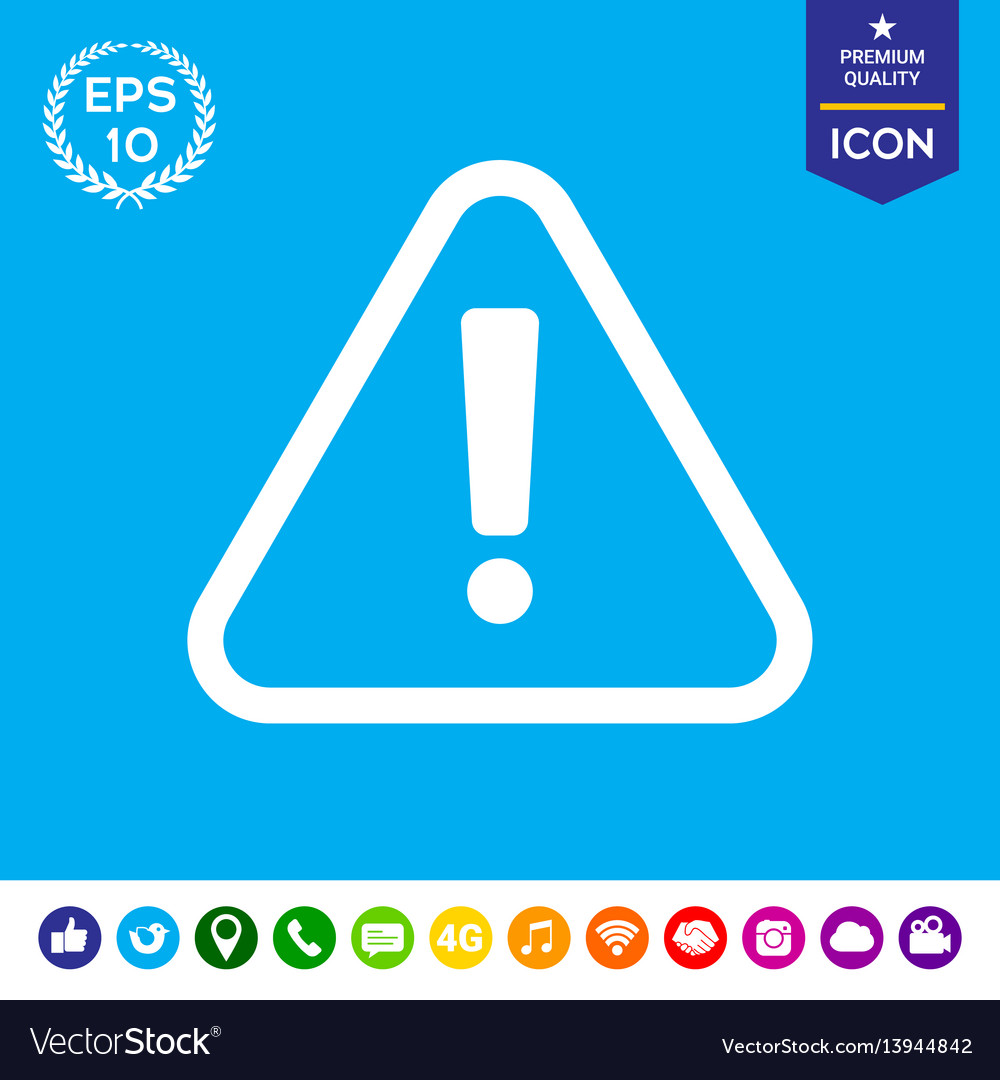 Attention icon Royalty Free Vector Image - VectorStock