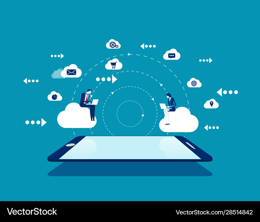 Cloud Computing Technology Concept Business Vector Image