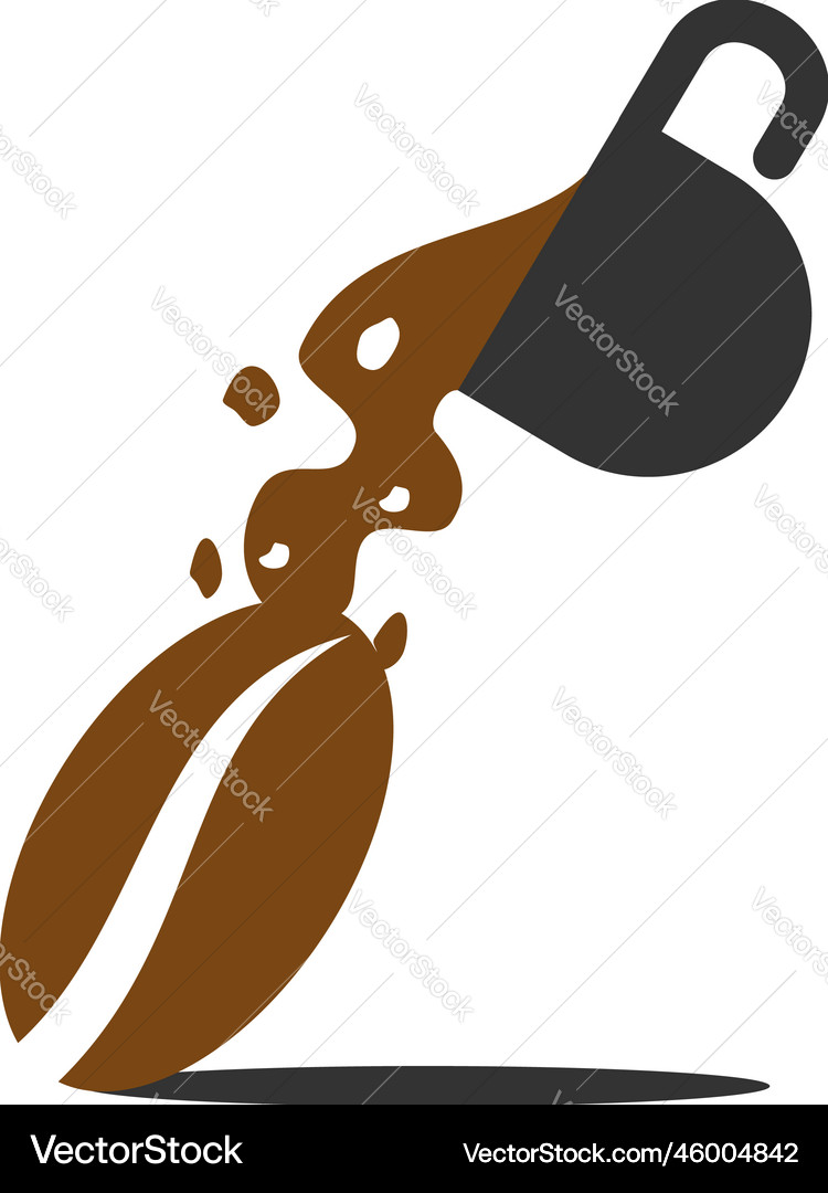 Coffee shop logo cup and been logo Royalty Free Vector Image