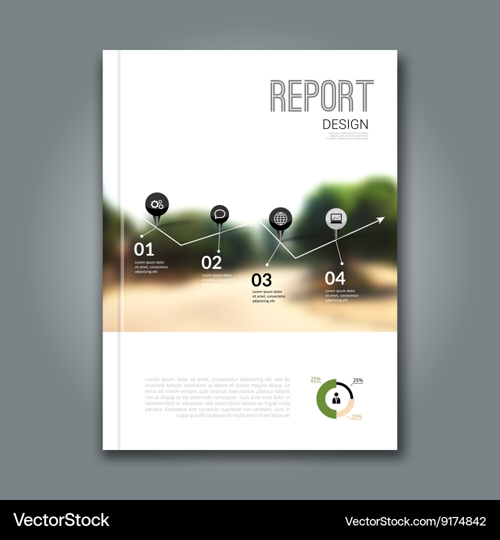 Cover magazine design template beautiful report Vector Image