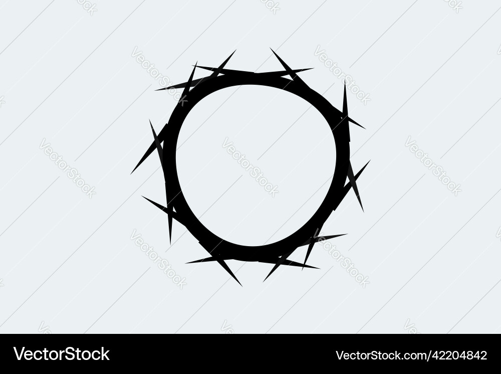Crown of thorns symbol Royalty Free Vector Image