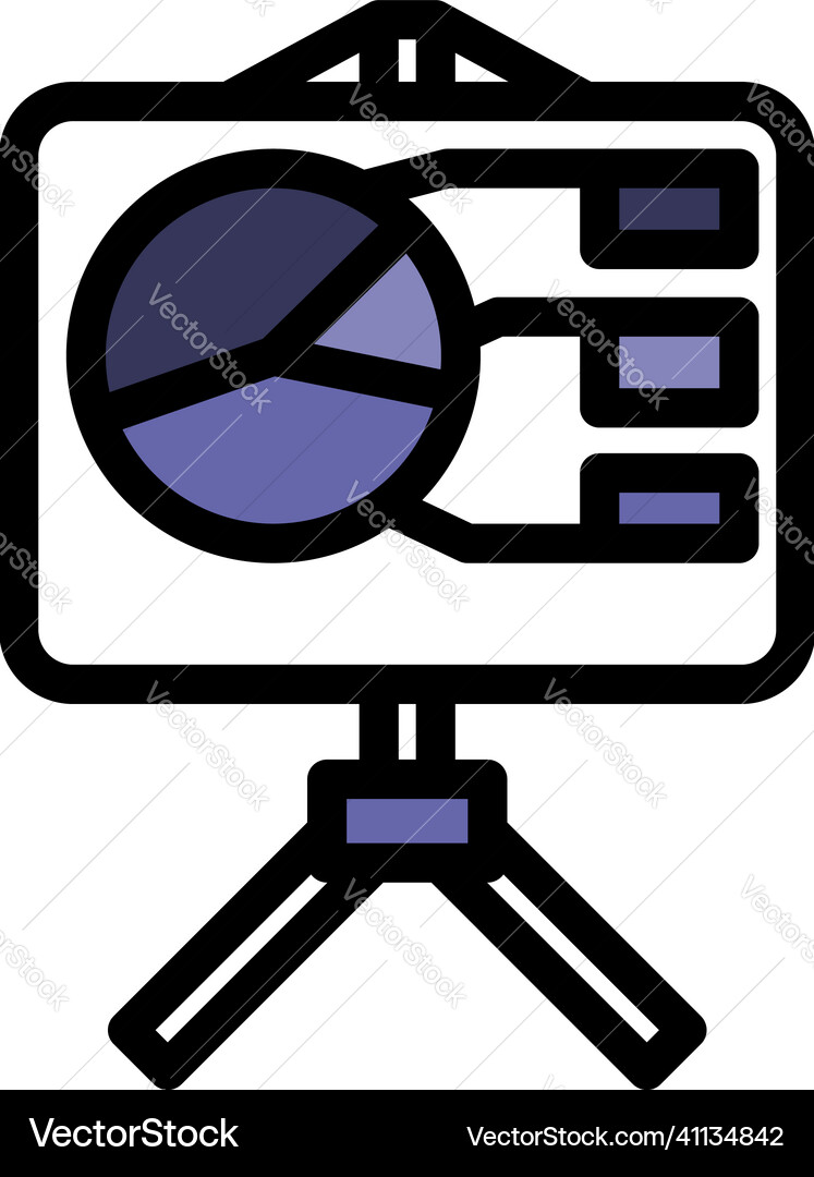 Icon of presentation stand Royalty Free Vector Image