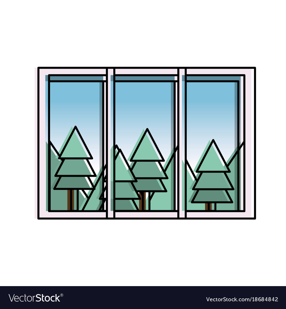 Isolated window design Royalty Free Vector Image