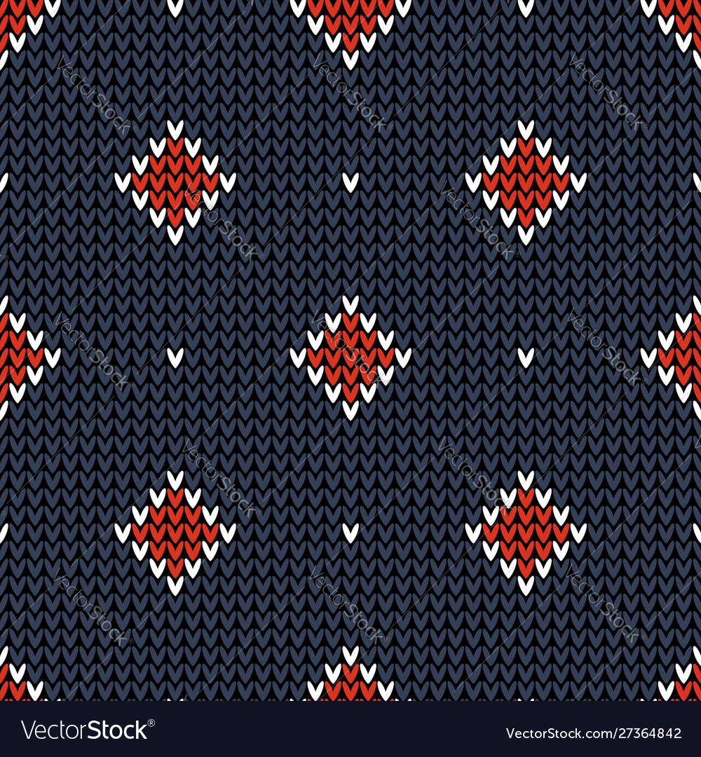 Knitting pattern Royalty Free Vector Image - VectorStock