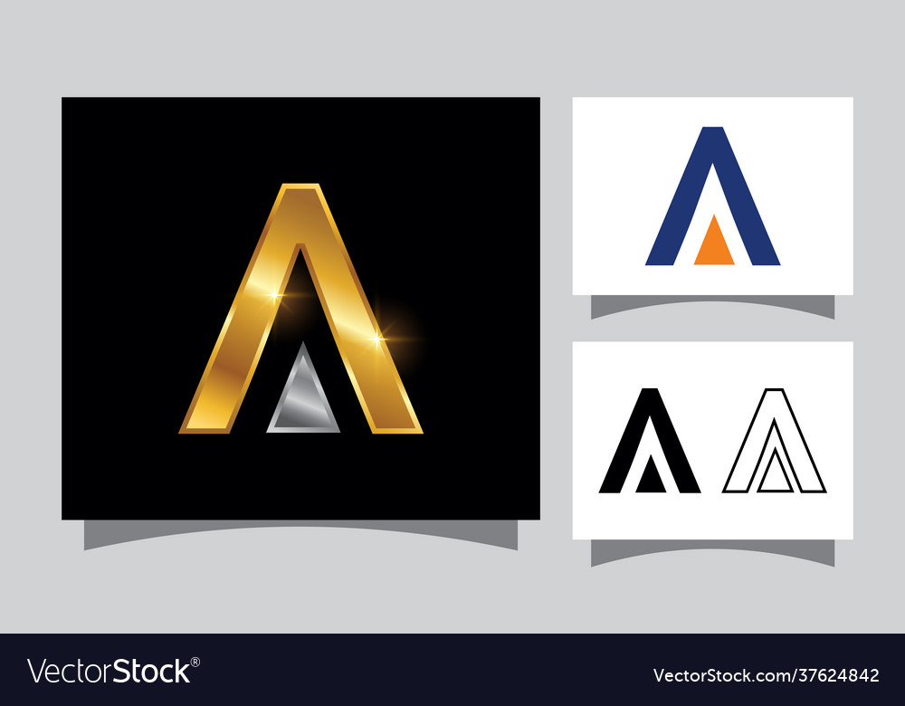 Monogram initial letter Royalty Free Vector Image