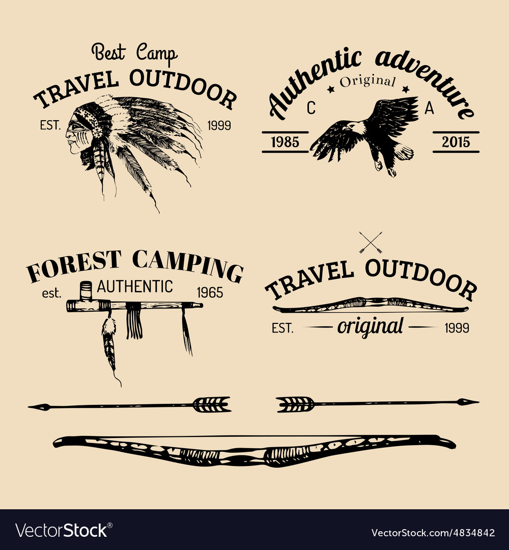 Native american design elements Royalty Free Vector Image