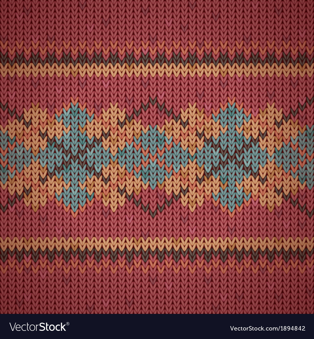 Seamless knitting background pattern Royalty Free Vector