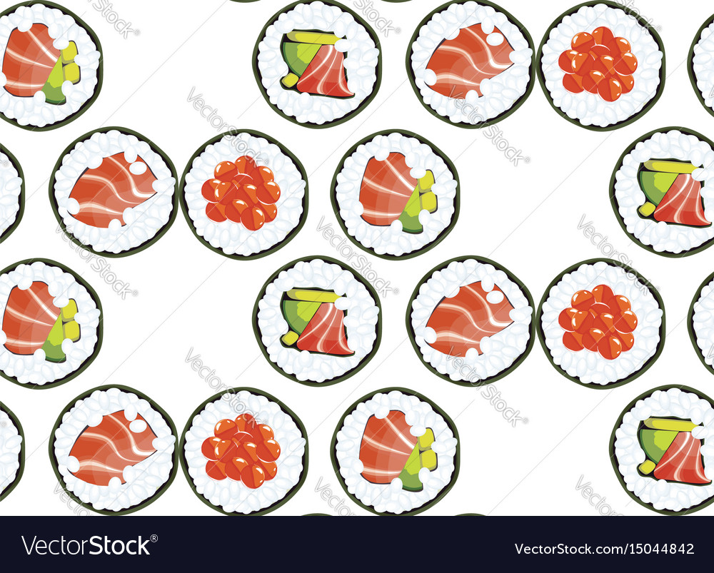 Set of sushi Royalty Free Vector Image - VectorStock