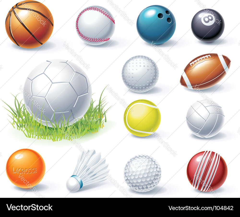Sport equipment icons Royalty Free Vector Image
