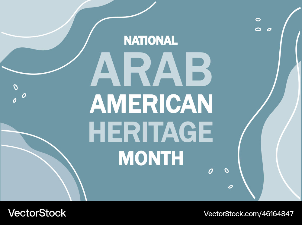 Arab american heritage month abstract banner Vector Image