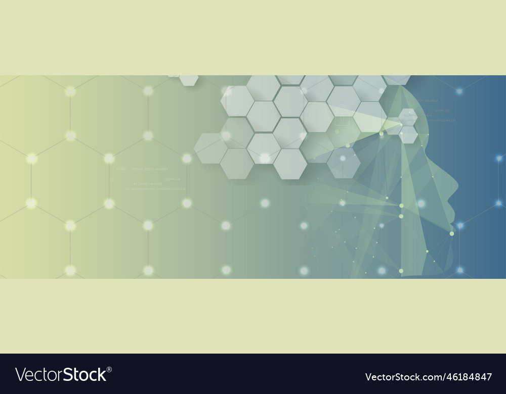 Artificial intelligence technology web background Vector Image