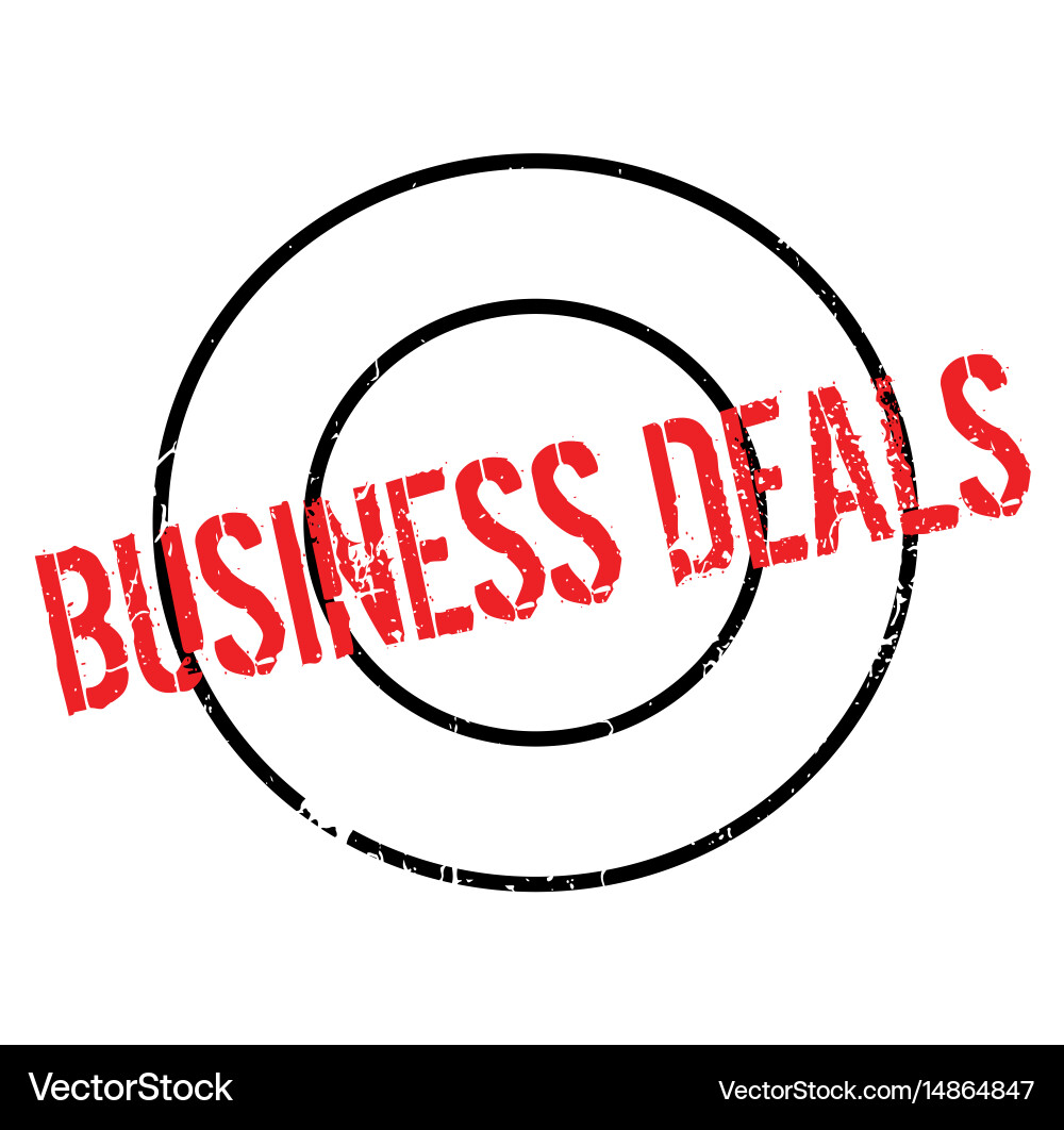 Business deals rubber stamp Royalty Free Vector Image