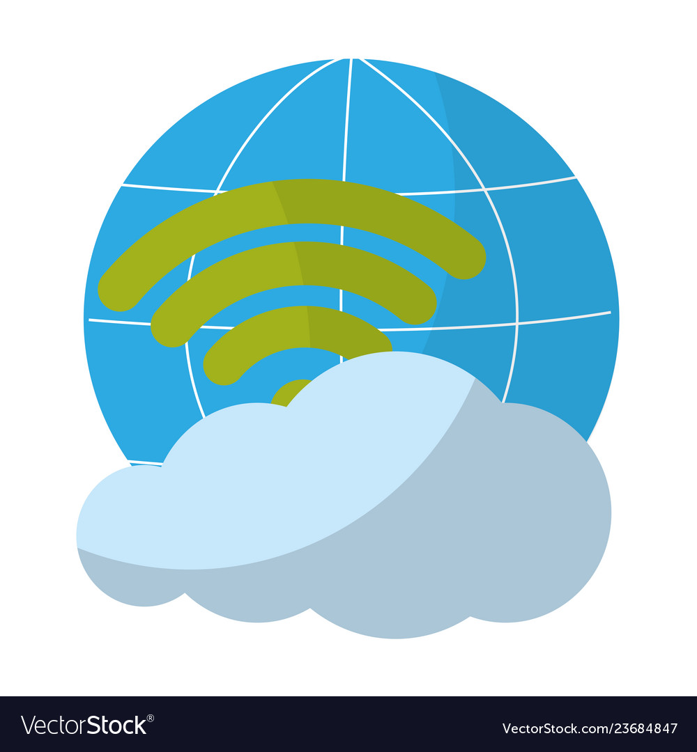 Cloud computing technology Royalty Free Vector Image