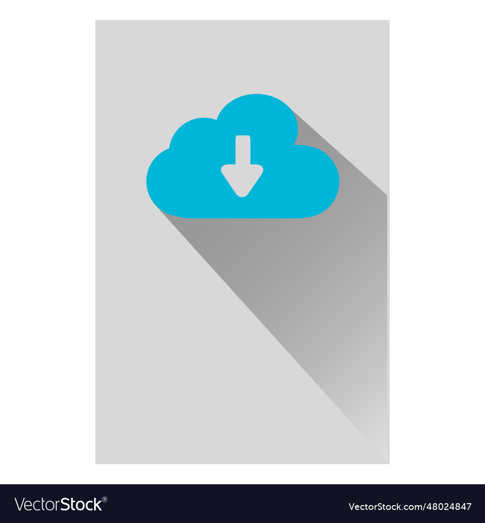 Cloud storage square icon Royalty Free Vector Image