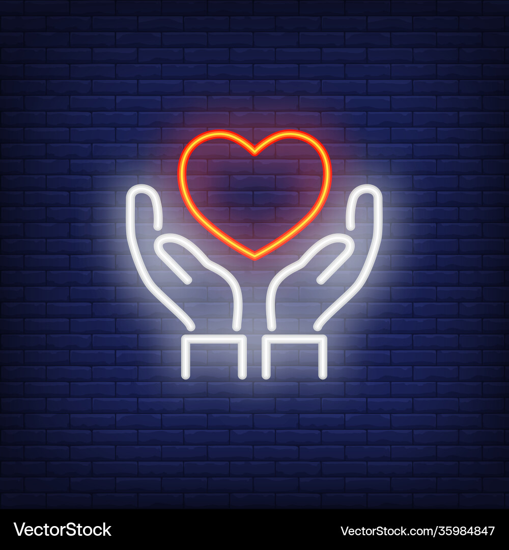 Neon Love Sign Hand