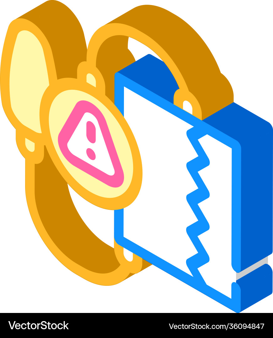 High blood pressure isometric icon Royalty Free Vector Image