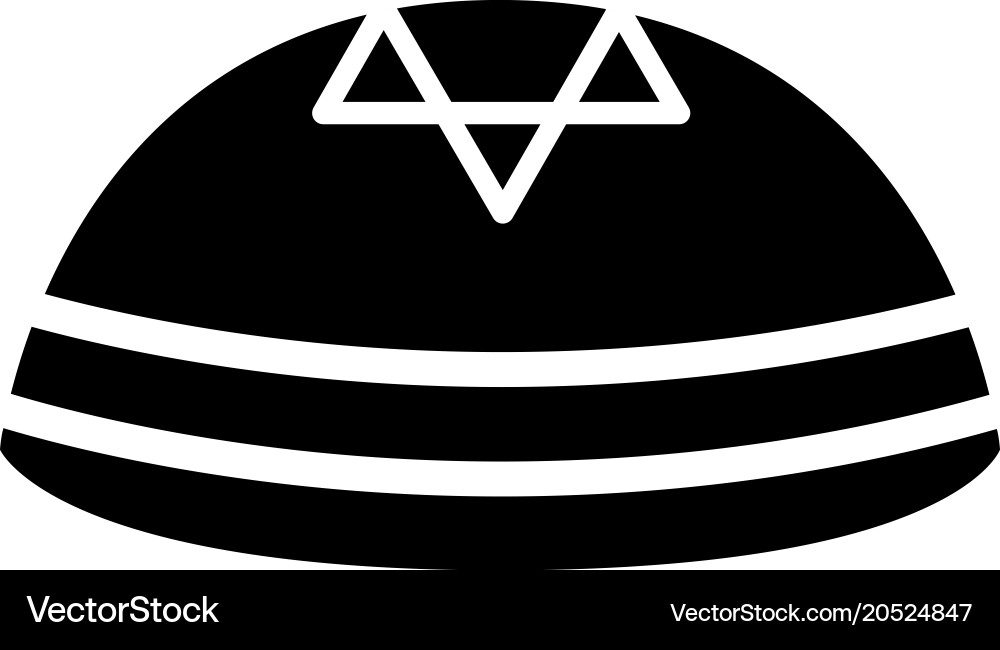 Jewish kippah icon Royalty Free Vector Image - VectorStock
