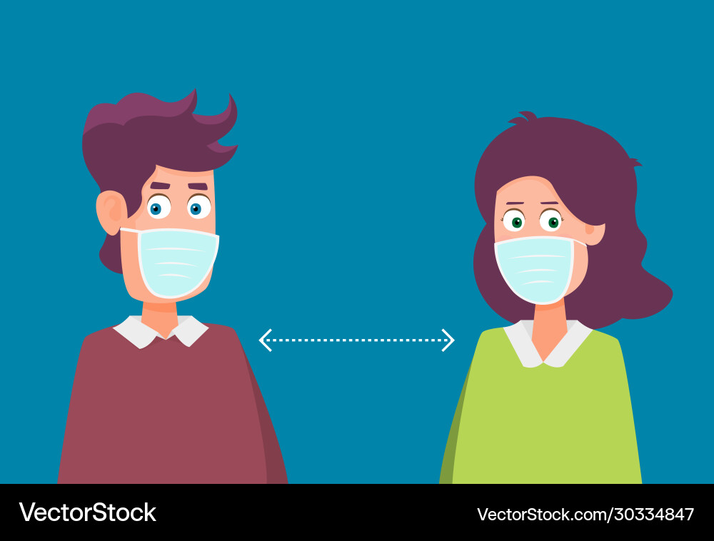 Man wearing protective medical mask for prevent Vector Image