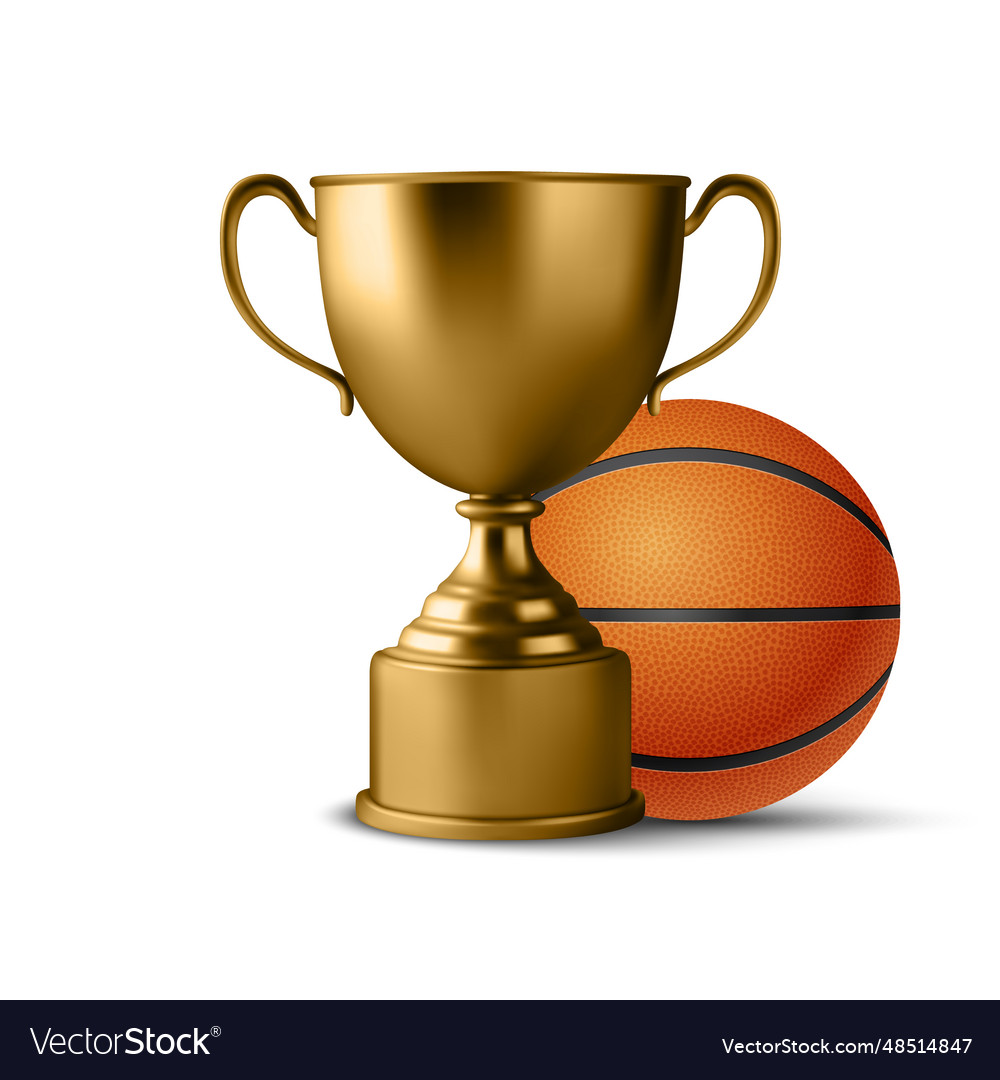 Realistic 3d blank golden champion cup icon Vector Image Realistic 3d blank golden champion cup icon Vector Image