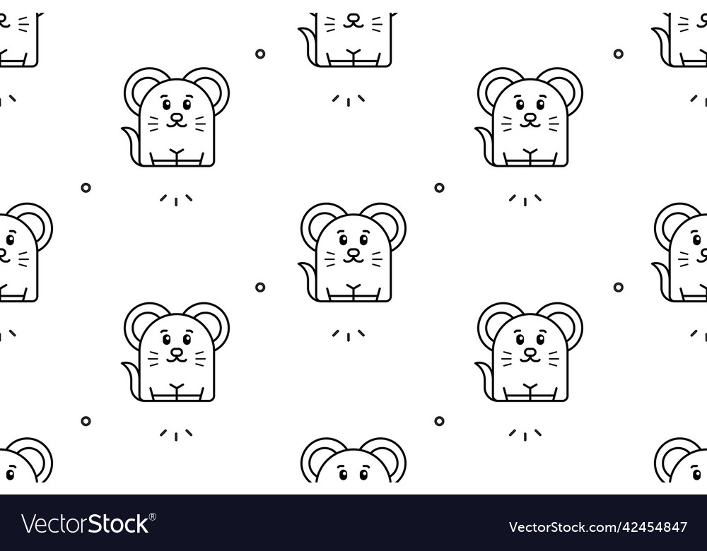 Seamless pattern with mouses Royalty Free Vector Image