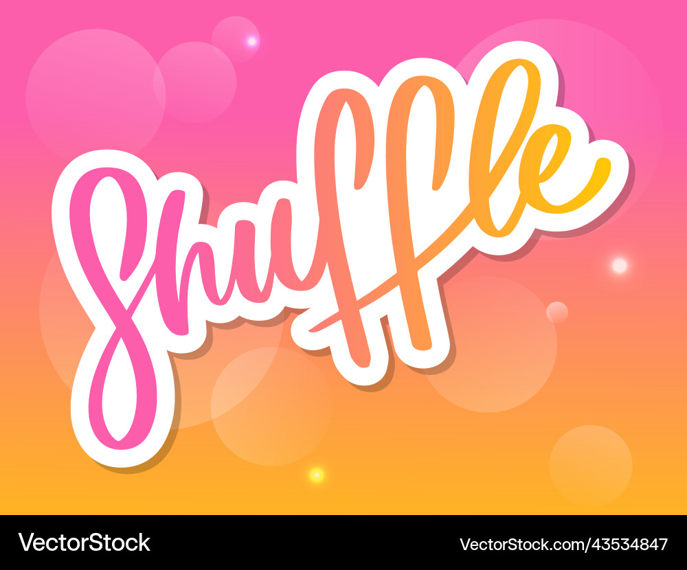 Shuffle dance letter abstract modern art design Vector Image