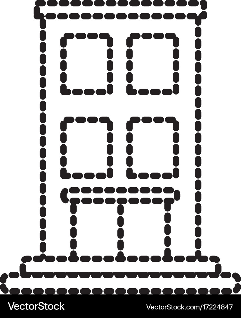 Tower building isolated Royalty Free Vector Image