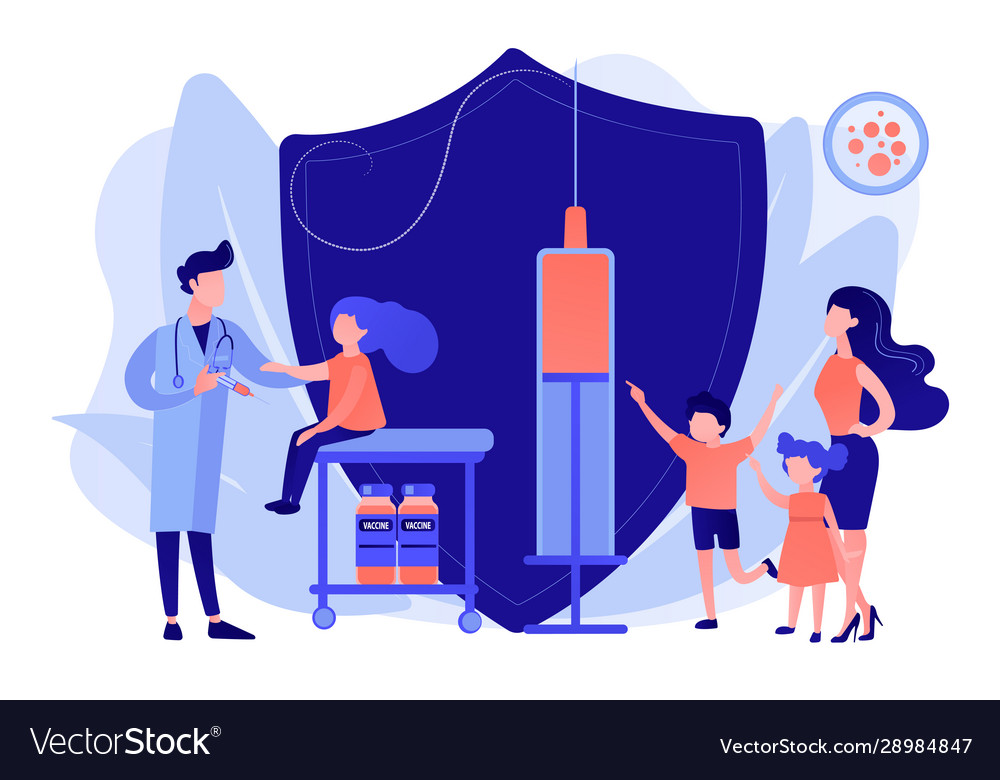 Vaccination preteens and teens concept Royalty Free Vector Vaccination preteens and teens concept Royalty Free Vector