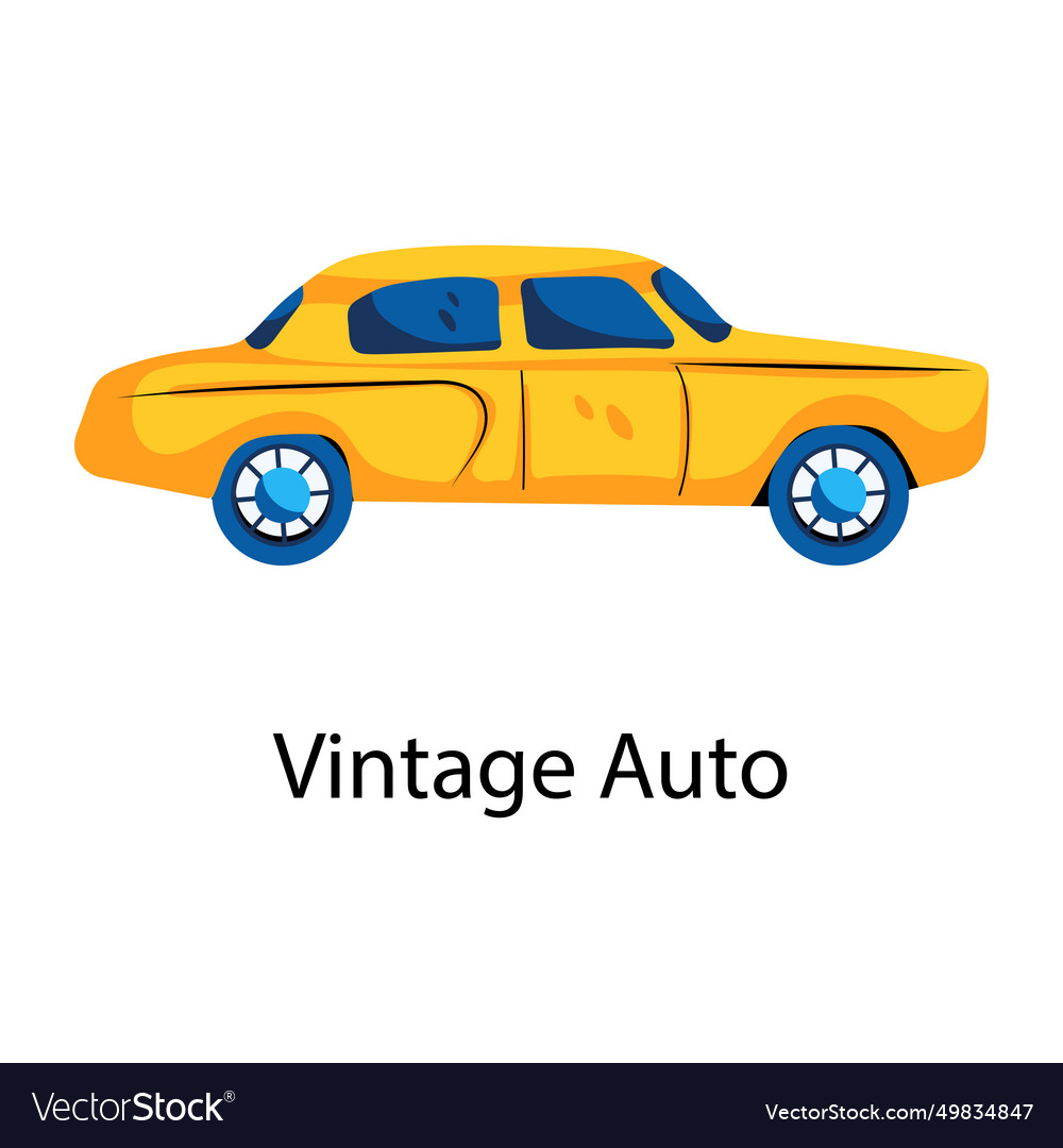 Vintage auto Royalty Free Vector Image - VectorStock