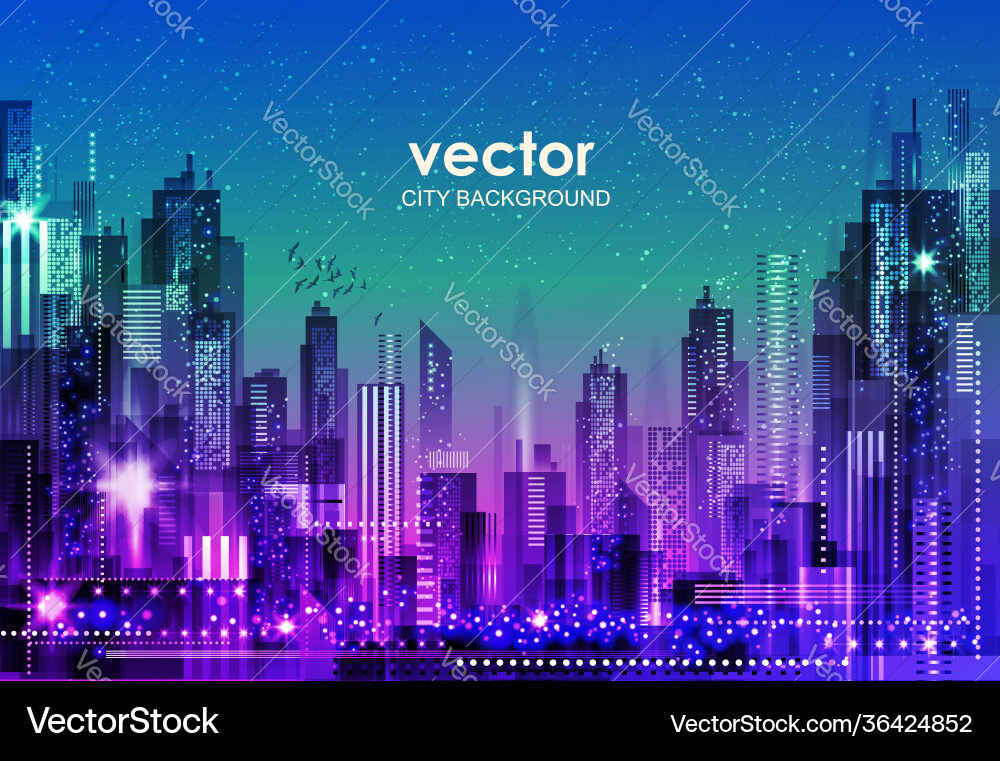 City background with architecture skyscrapers Vector Image