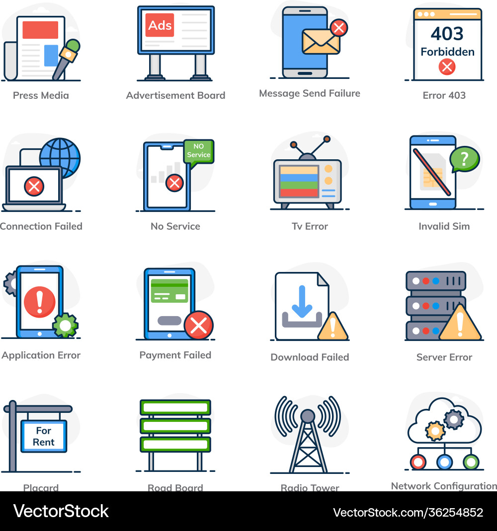 Corporate network and communication icons in moder