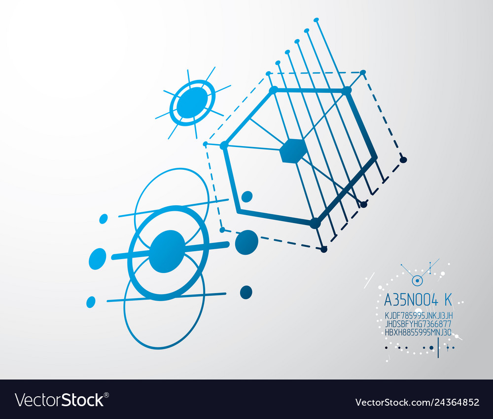 Engineering technological wallpaper made Vector Image