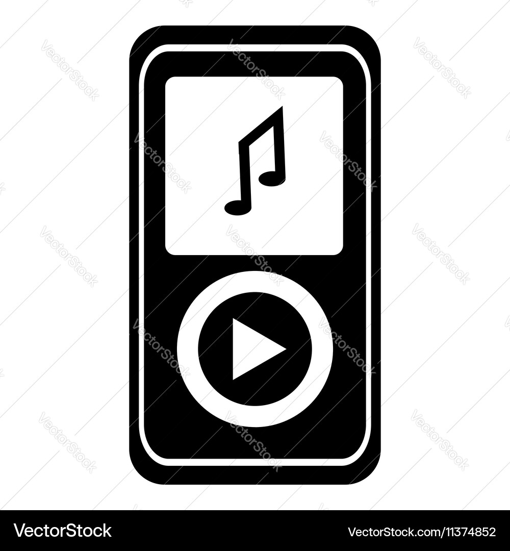Music player icon simple style Royalty Free Vector Image