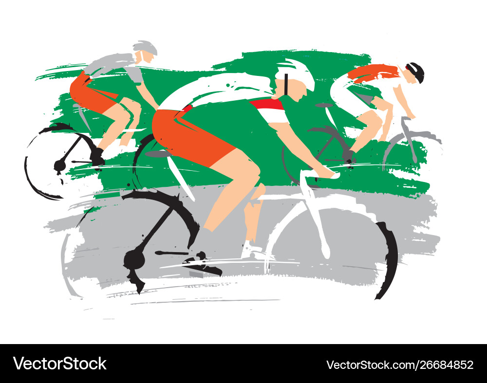 Road cycling racers Royalty Free Vector Image - VectorStock